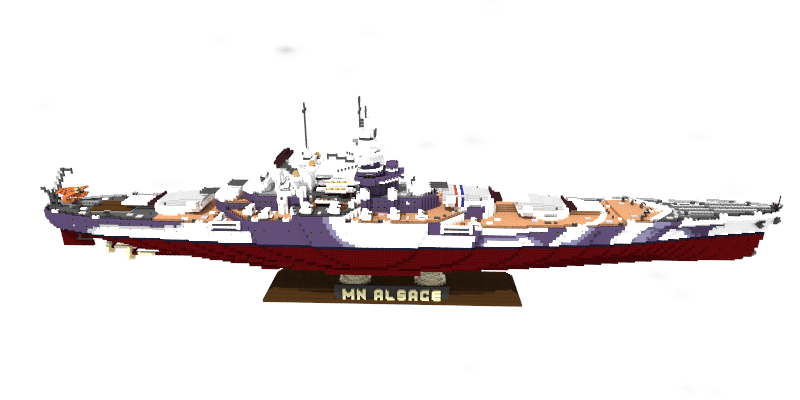 French navy's Battleship MN Alsace Minecraft Map