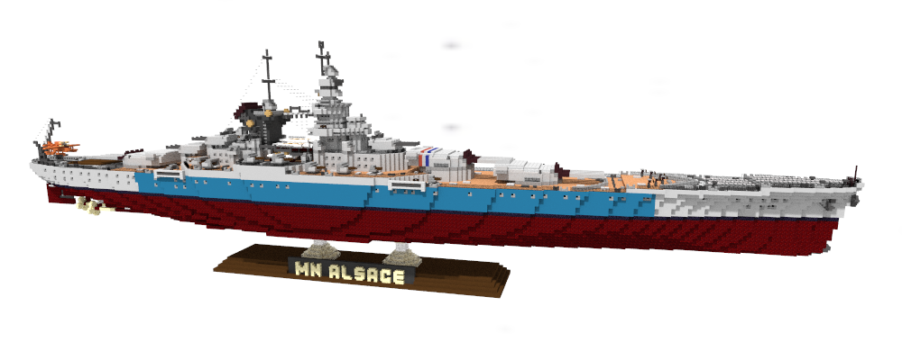 French navy's Battleship MN Alsace Minecraft Map