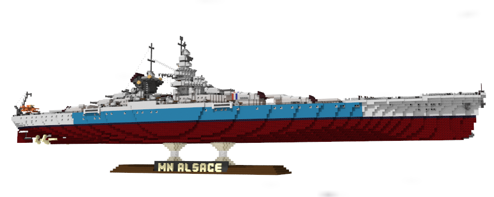 French navy's Battleship MN Alsace Minecraft Map
