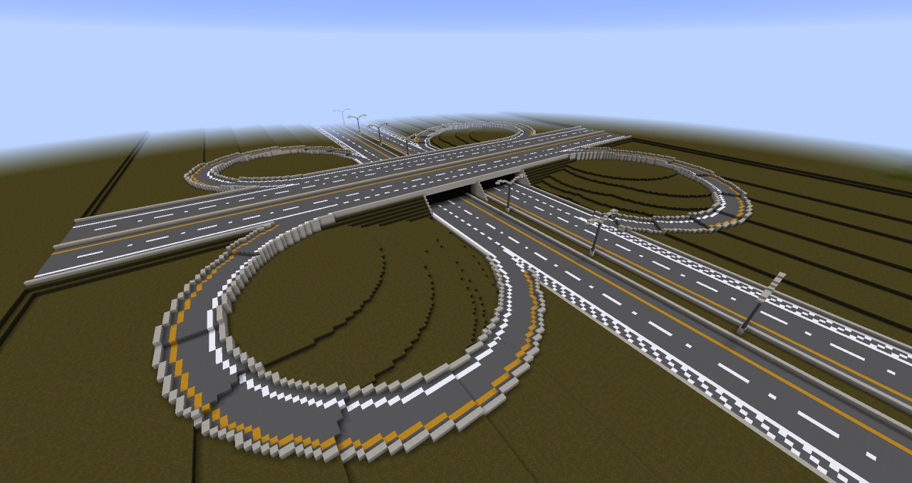 Highway interchange Minecraft Map