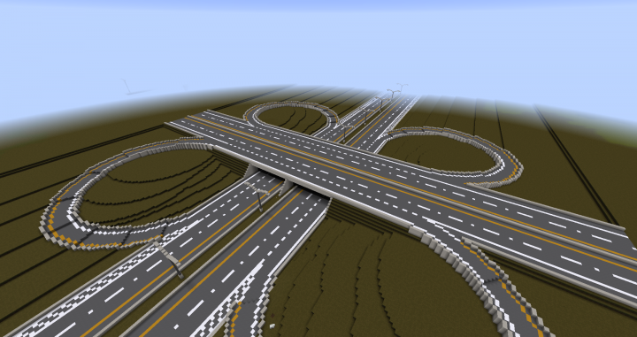 Highway interchange Minecraft Map