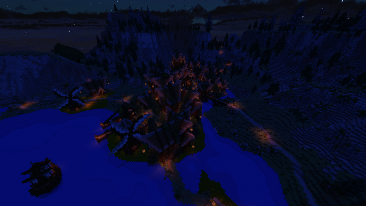 Large Fantasy World 4000x4000 - Part 1 (Small riverside Town) Minecraft Map