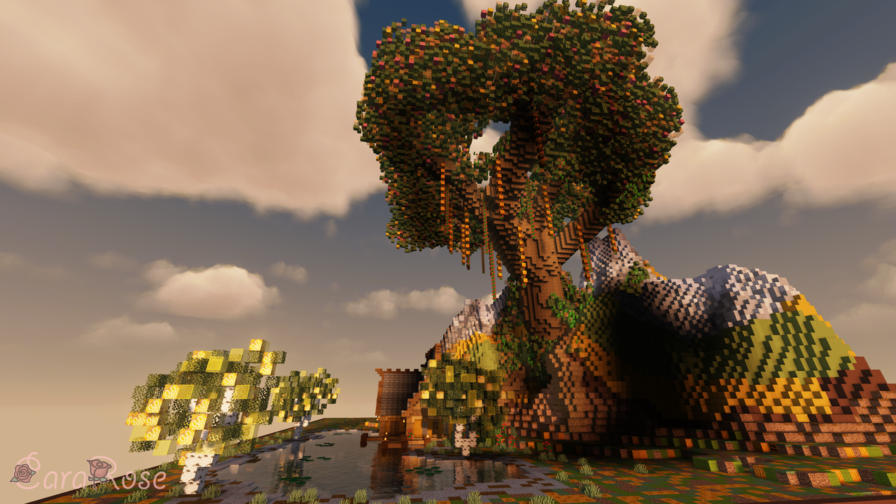 Autumn Tree of 22 | Medieval House | Landscape | Minecraft Timelapse ...
