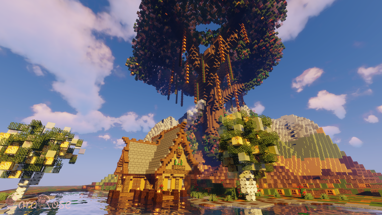 Autumn Tree of 22 | Medieval House | Landscape | Minecraft Timelapse ...