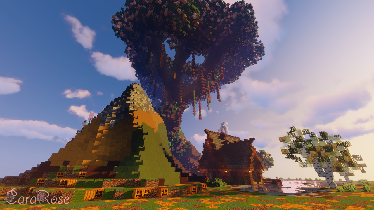 Autumn Tree of 22 | Medieval House | Landscape | Minecraft Timelapse ...