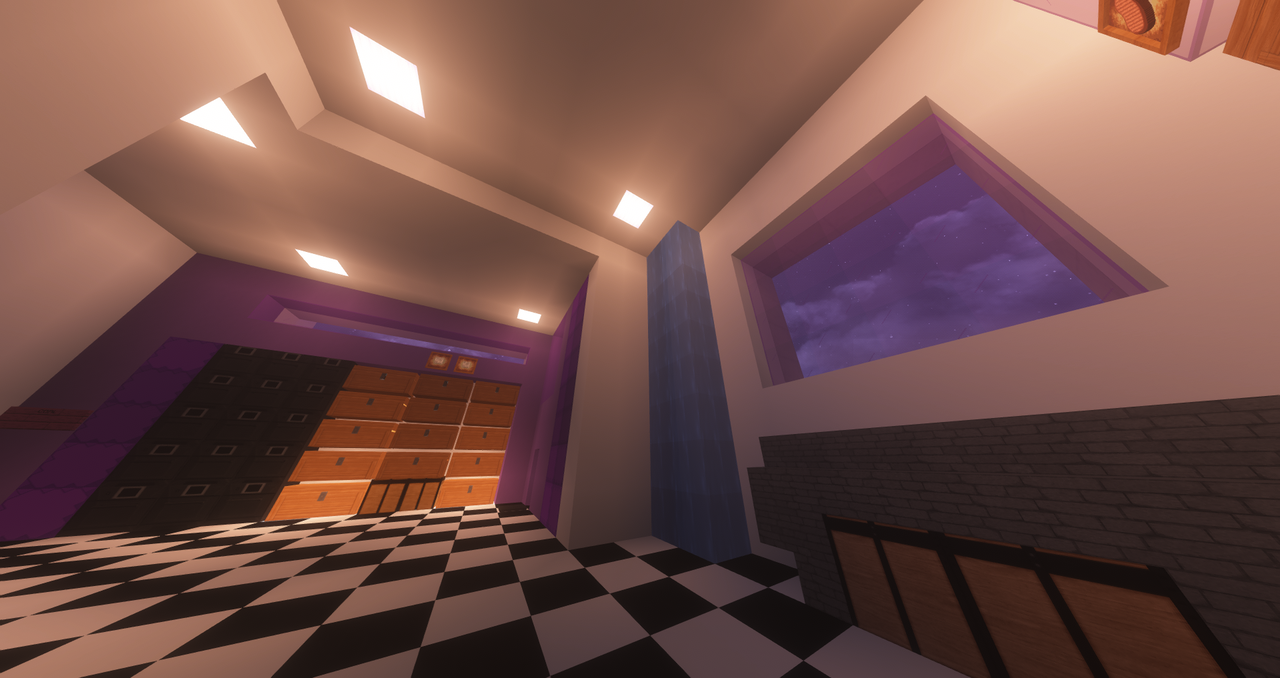 Purple Modern House Schematic Minecraft Map