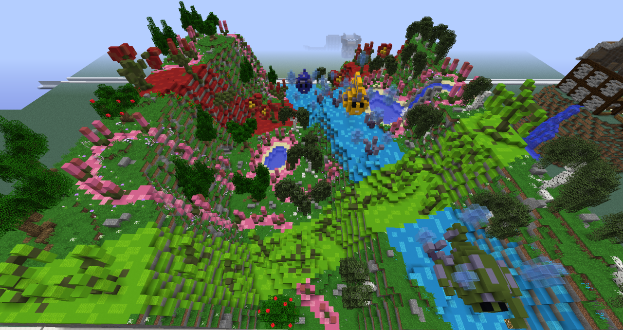 Colorful terrain... fish? blub blub :P Minecraft Map