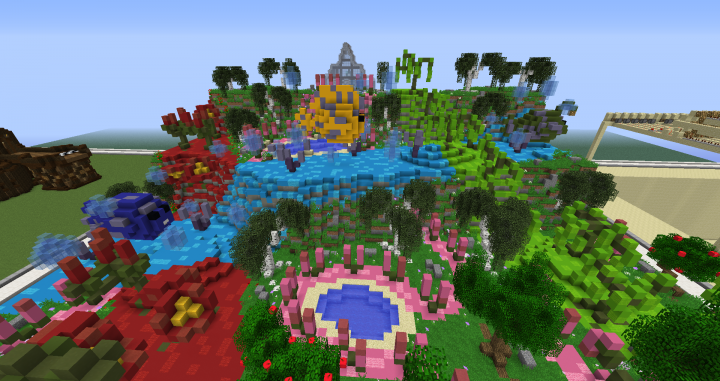 Colorful terrain... fish? blub blub :P Minecraft Map