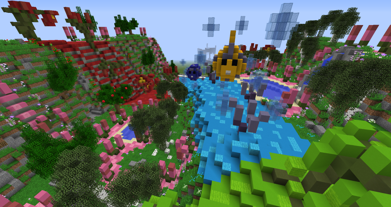 Colorful terrain... fish? blub blub :P Minecraft Map