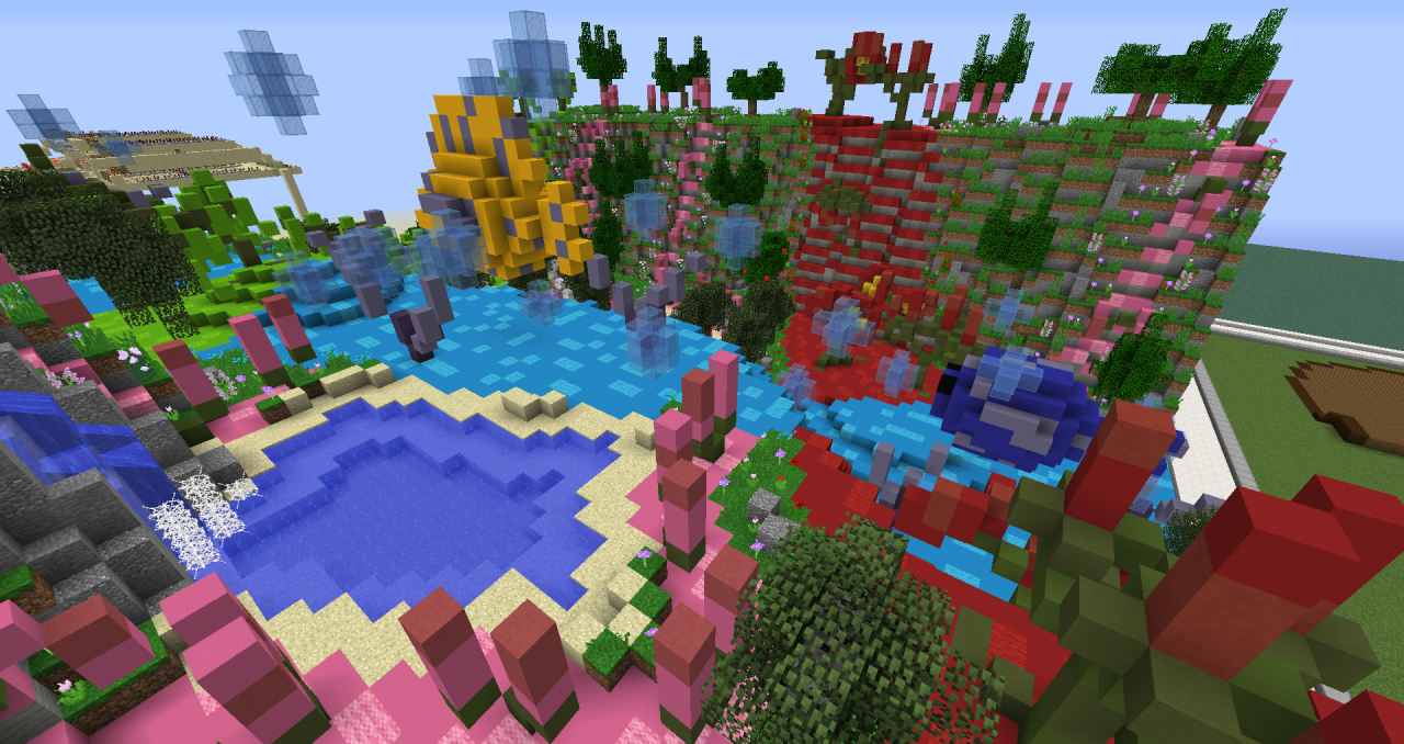Colorful terrain... fish? blub blub :P Minecraft Map