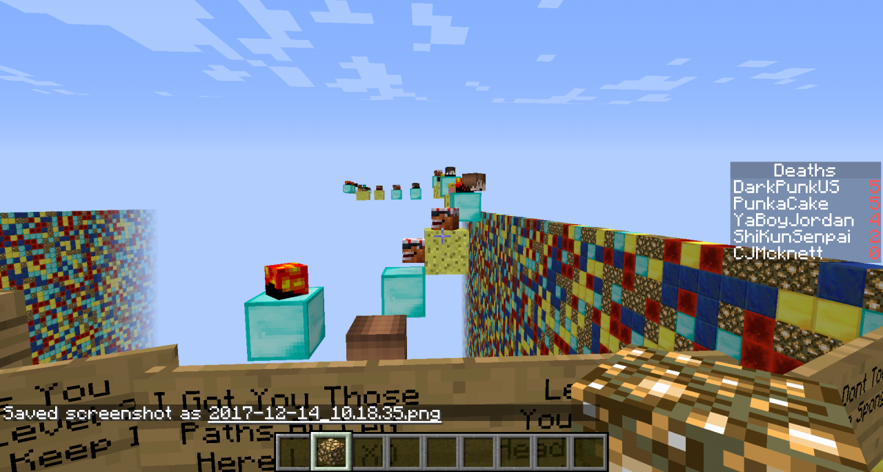 Schematic of my First parkour Map Enjoy Bedrock TEMPLE PARKOUR ...