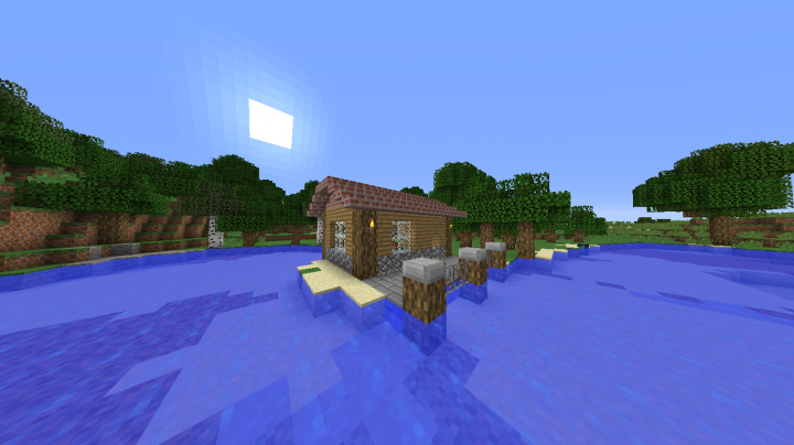 Simple cottage near water Minecraft Map