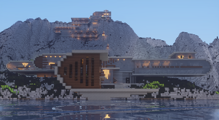 Swiss Mountain Luxury Lakeside Ski Resort Download Minecraft Map