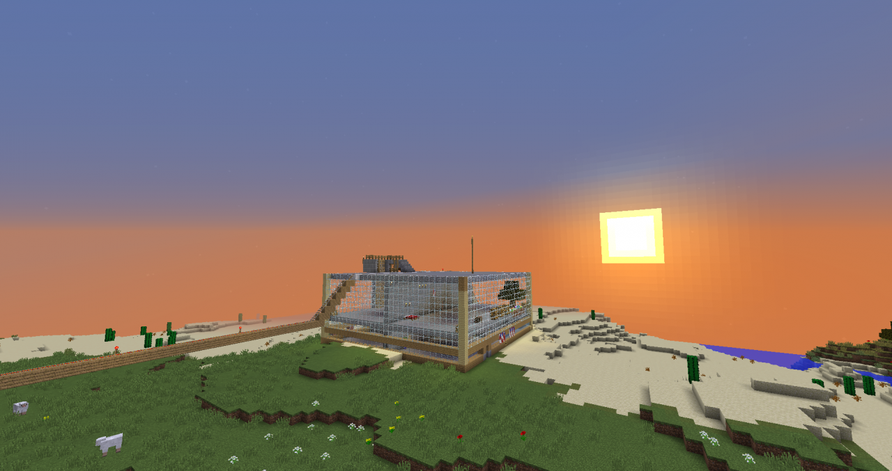 American Railway and Glass House Minecraft Map