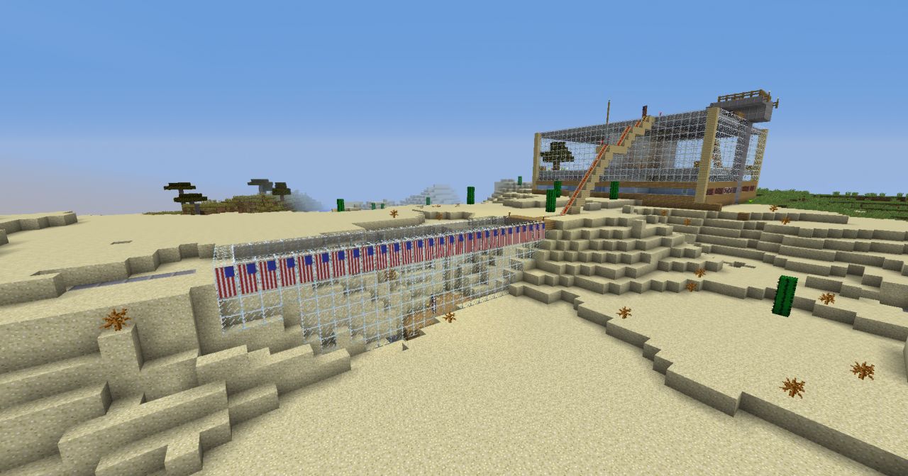 American Railway and Glass House Minecraft Map