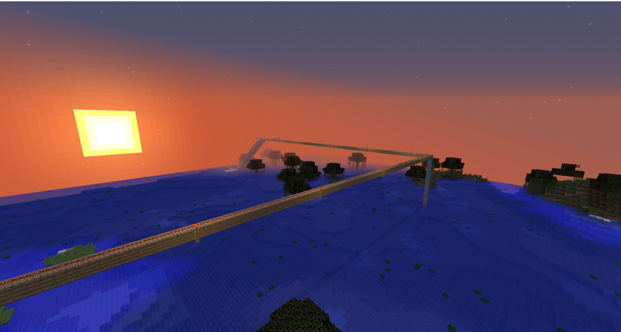 American Railway and Glass House Minecraft Map