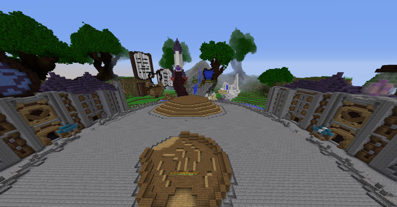 "City in a Forest" Network Hub Minecraft Map