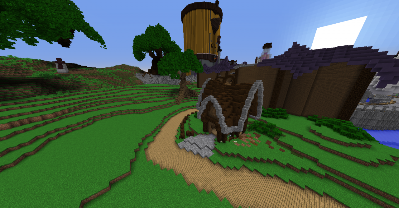 "City in a Forest" Network Hub Minecraft Map