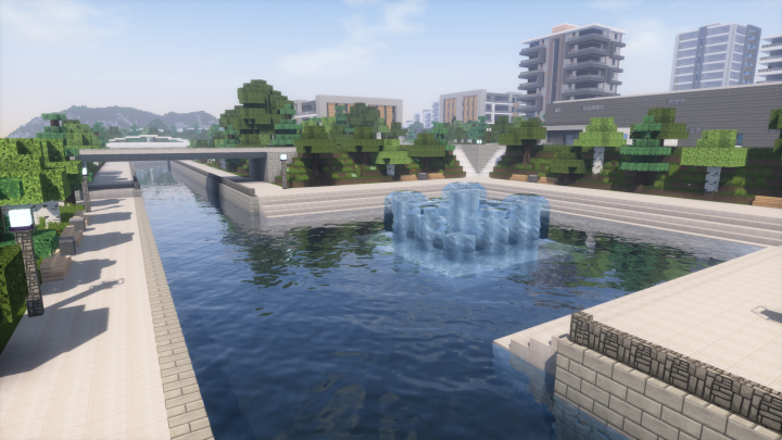 Modern City River/Canal Minecraft Map