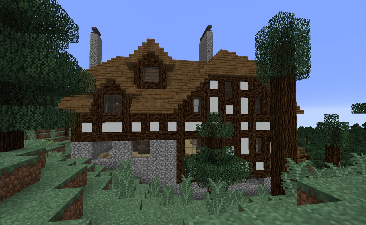 Evergreen House - a Timberframe Manor Minecraft Map