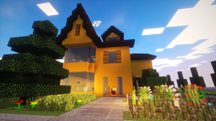 yellow big house v.2 Minecraft Map