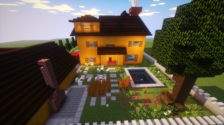 yellow big house v.2 Minecraft Map