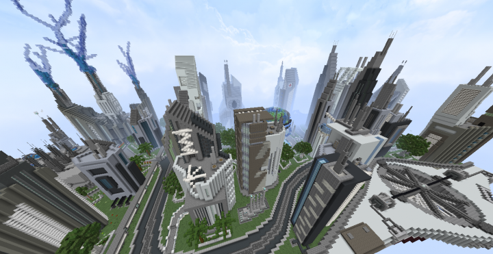 XT-1 (The Flying Futuristic City) Minecraft Map