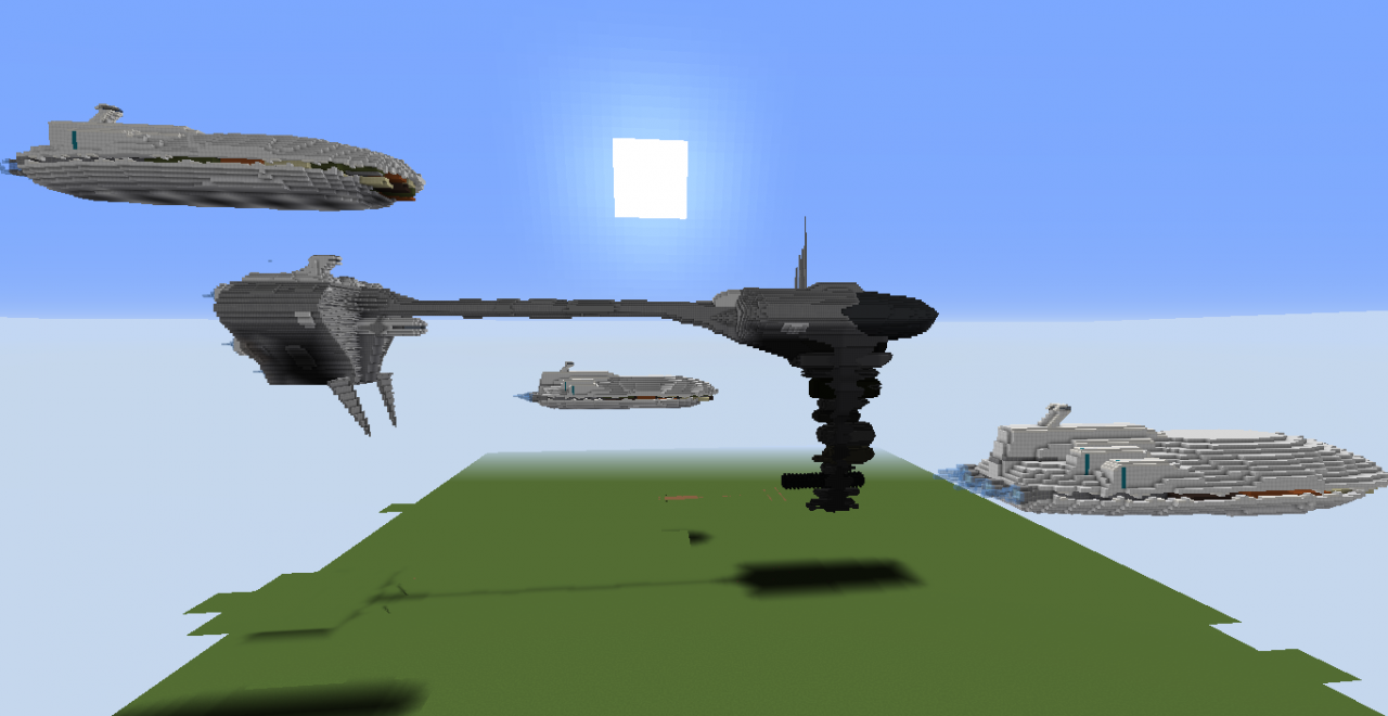 Star Wars Nebulon B escort frigate fleet Minecraft Map