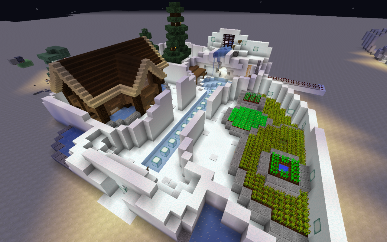 Winter/snow survival base Minecraft Map