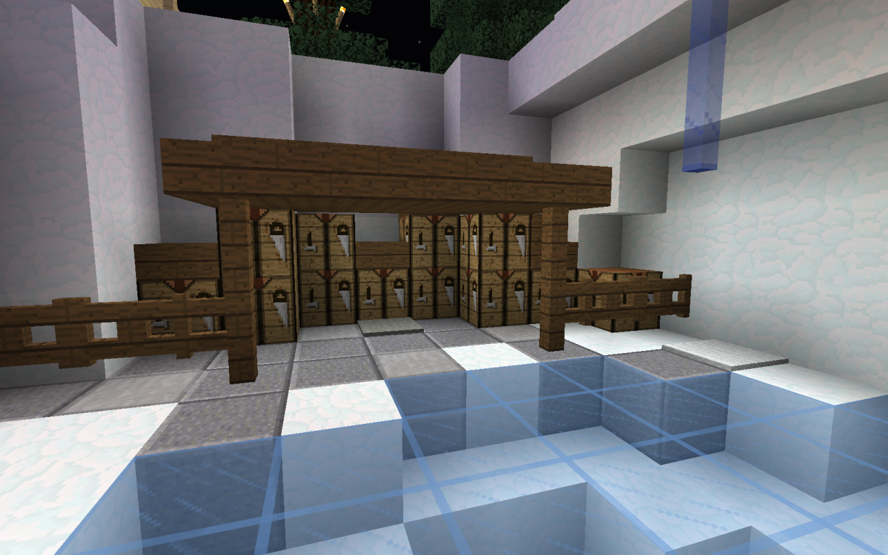 Winter/snow survival base Minecraft Map