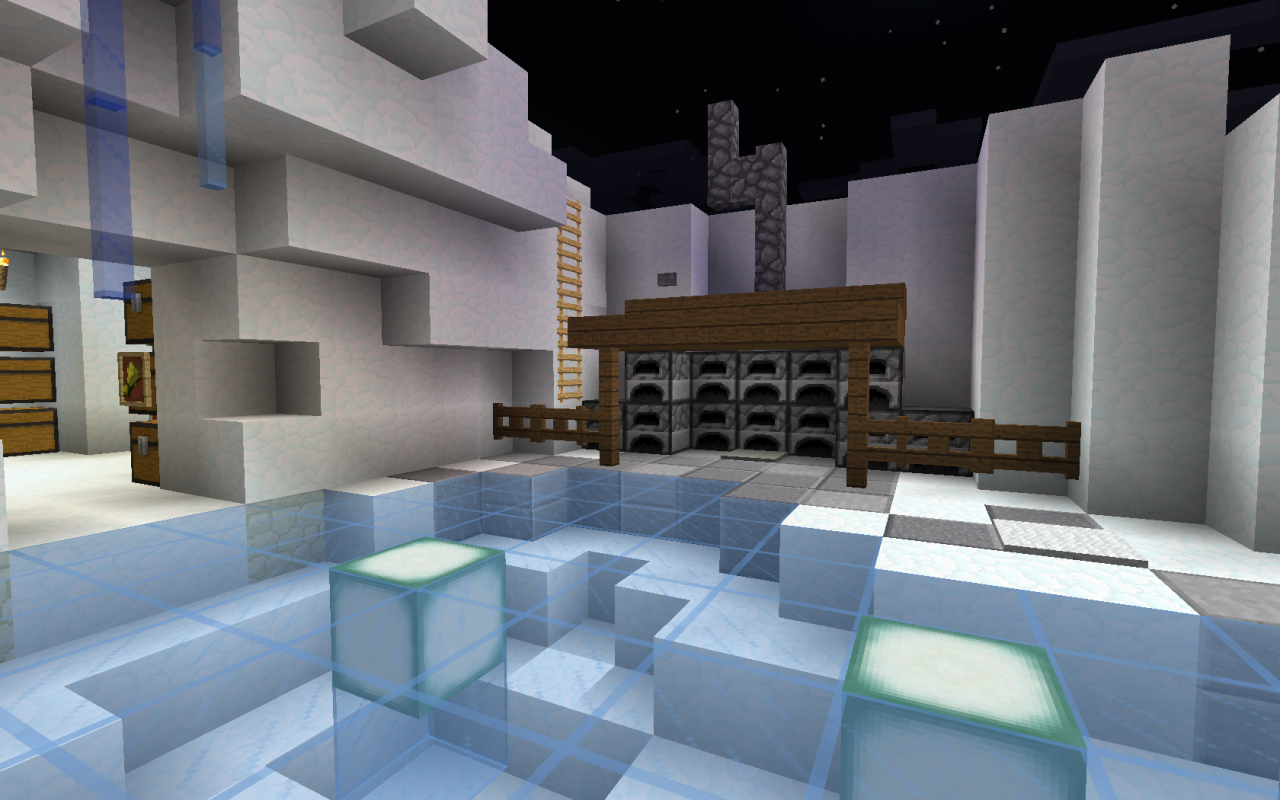 Winter/snow survival base Minecraft Map