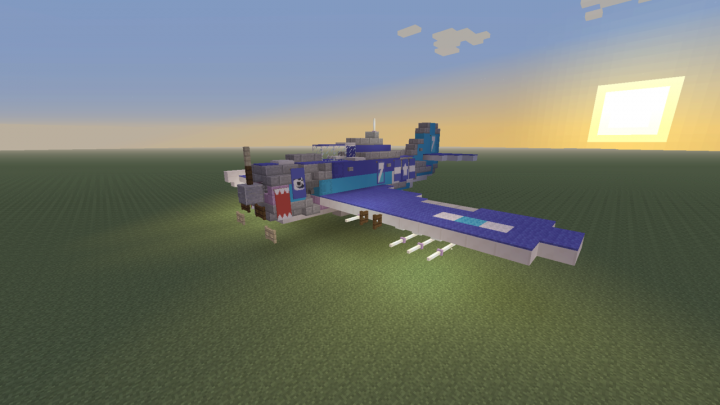 WWII U.S Grumman F6F Hellcat carrier based fighter Minecraft Map