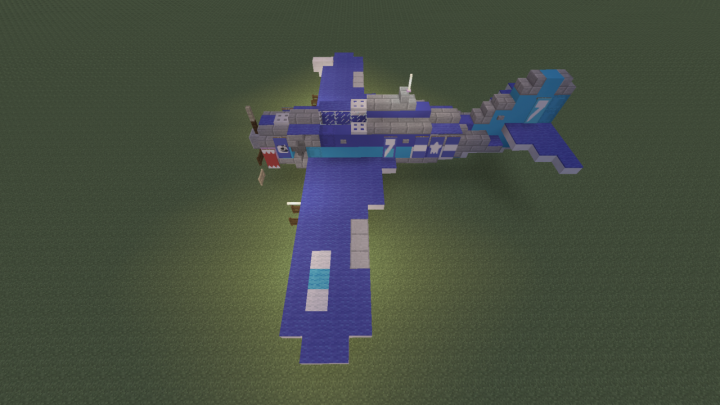 WWII U.S Grumman F6F Hellcat carrier based fighter Minecraft Map
