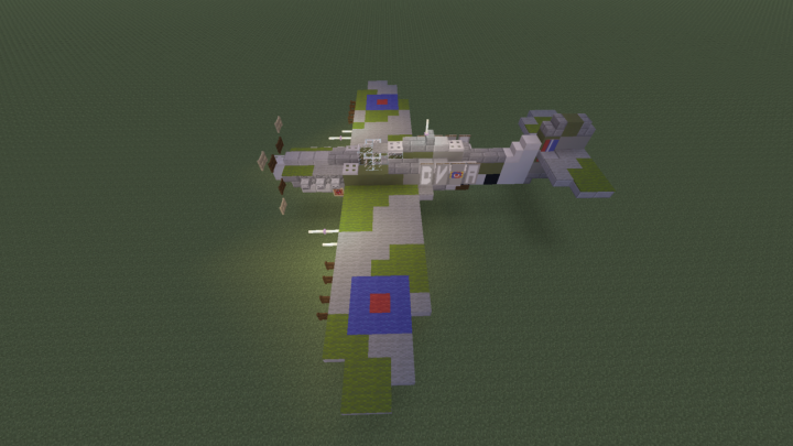 WWII British R.A.F Supermarine Spitfire fighter Minecraft Map