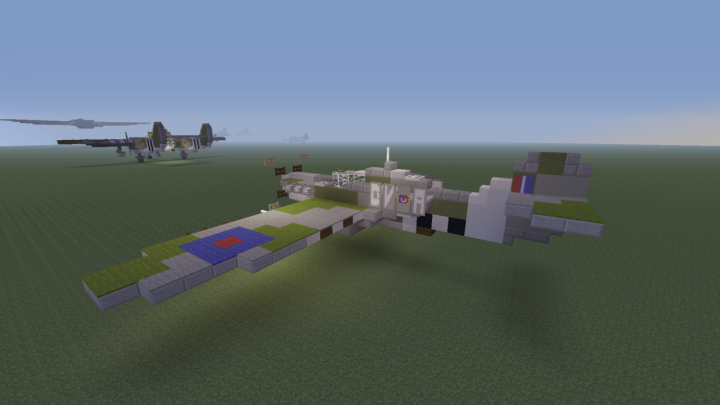 WWII British R.A.F Supermarine Spitfire fighter Minecraft Map