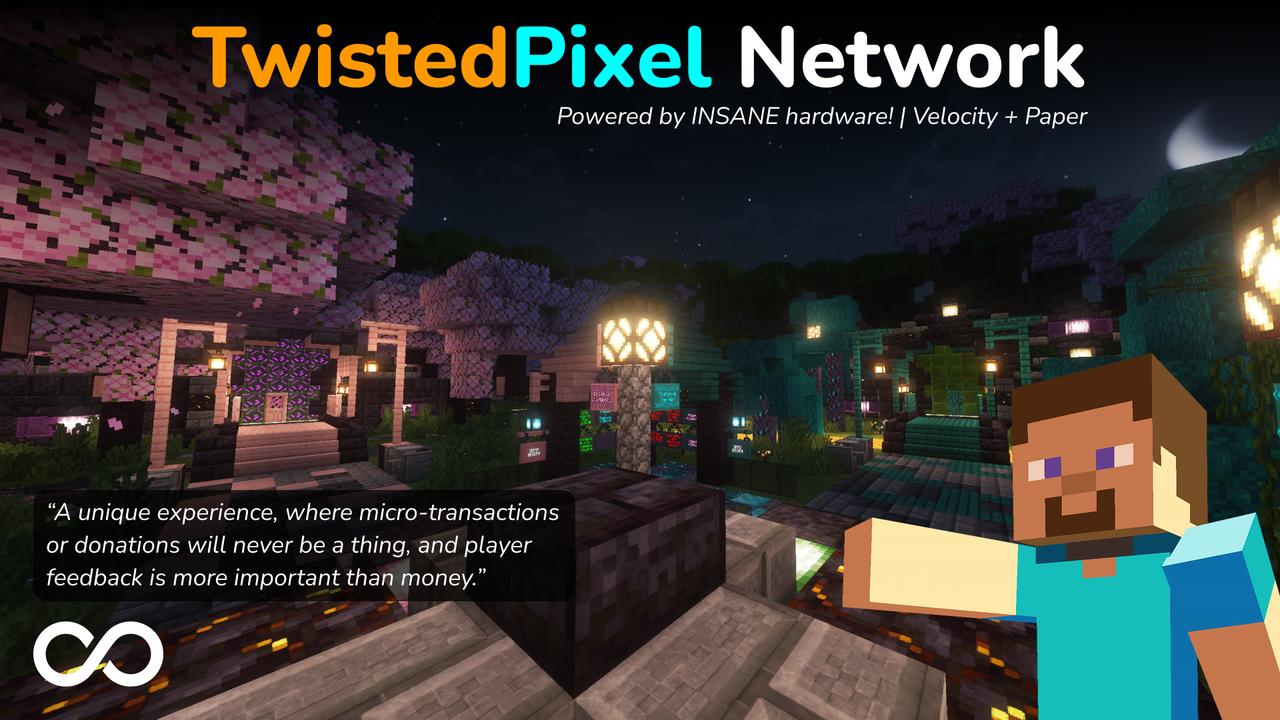 TwistedPixel | Velocity Network | 100% Free Always! Minecraft Server