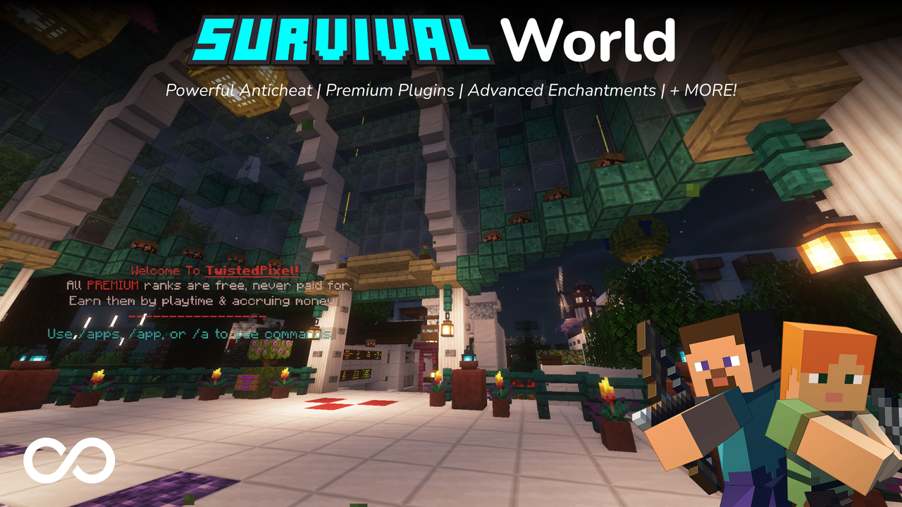TwistedPixel | Velocity Network | 100% Free Always! Minecraft Server