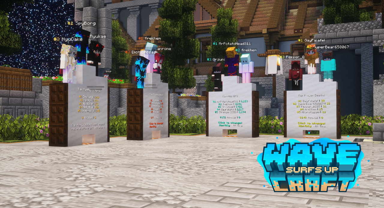 WaveCraft 🌊 Fresh 1.21 World 🌍 Survival🌲Peaceful ⚰️Keep Inventory 🏆FREE ...