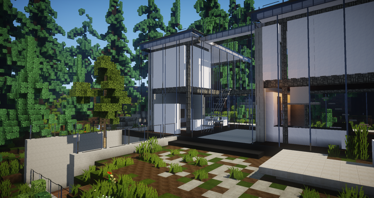 forest house - modern style Minecraft Map