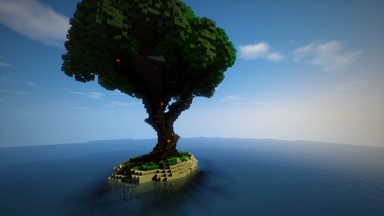 Huge tree with houses Minecraft Map