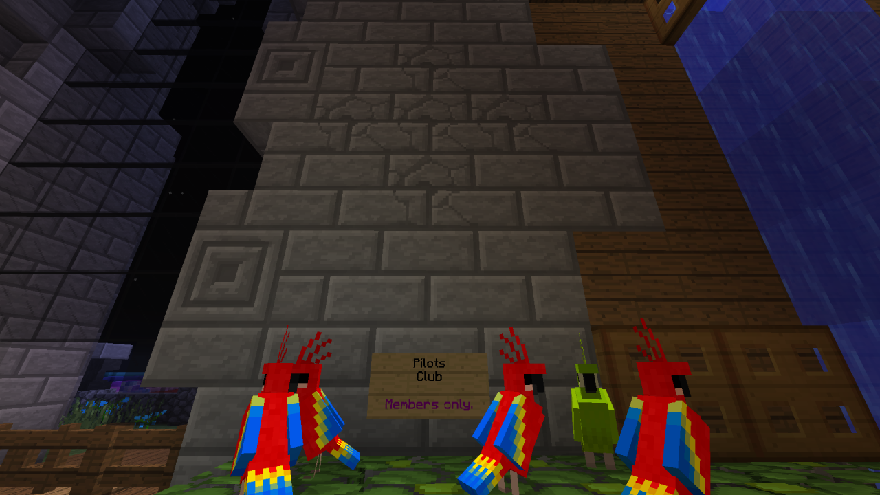 The Parrot House: Redstone Parrot Waterfall Minecraft Map