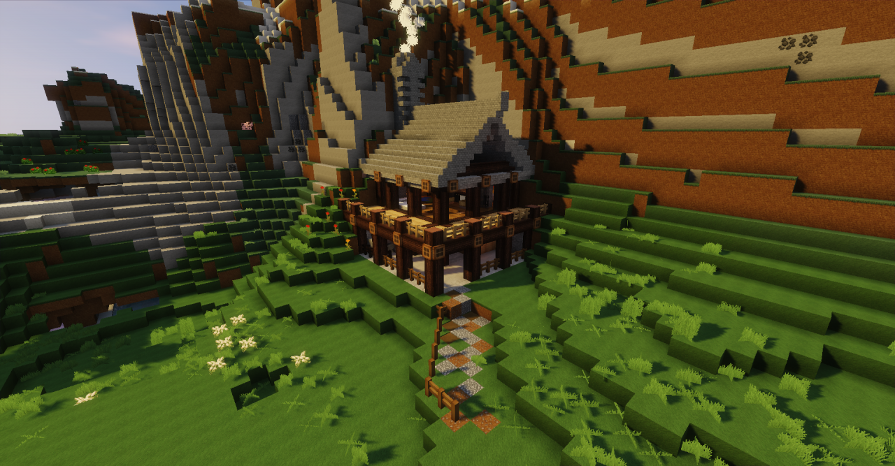 Simple Mountainside Cabin Minecraft Map