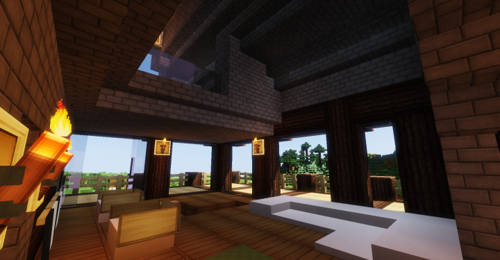 Simple Mountainside Cabin Minecraft Map