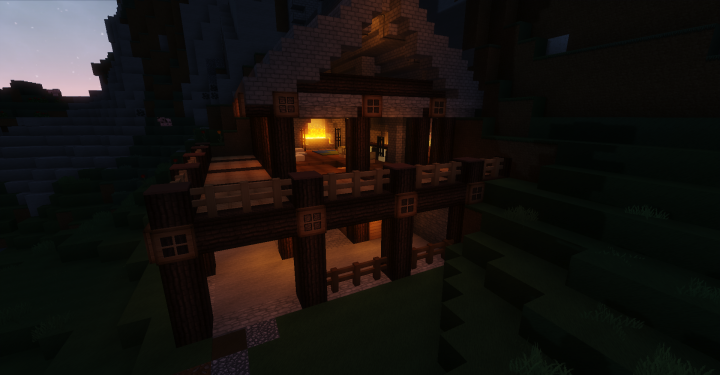 Simple Mountainside Cabin Minecraft Map
