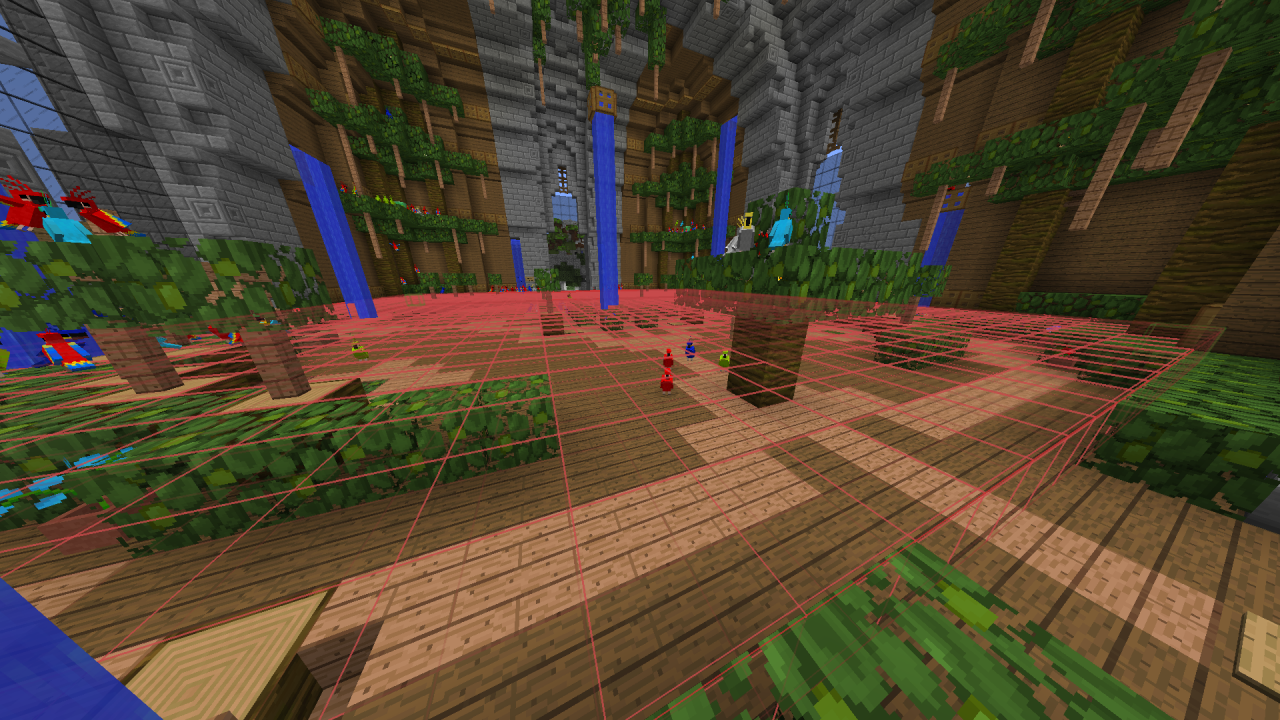 The Parrot House: Redstone Parrot Waterfall Minecraft Map