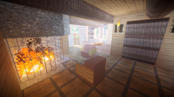 French Country Style Log Cabin Minecraft Map
