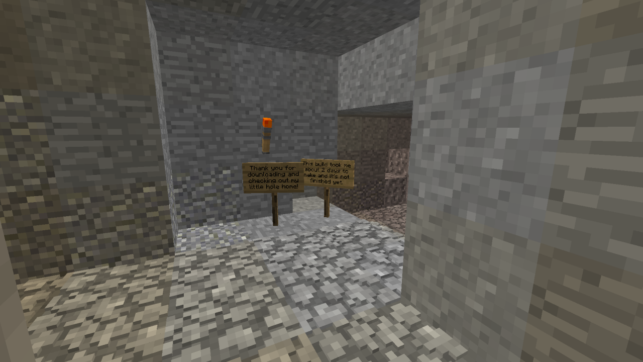 The hole home. Minecraft Map