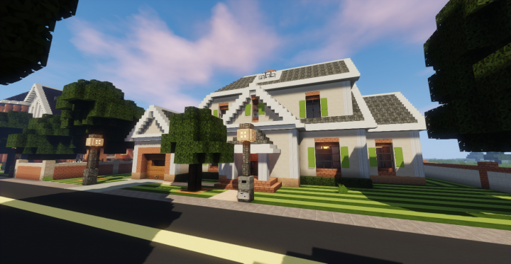 10 Suburban Houses Minecraft Map
