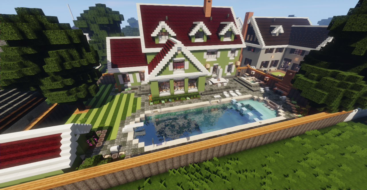 10 Suburban Houses Minecraft Map