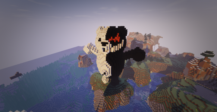 Giant Monokuma Statue Minecraft Map